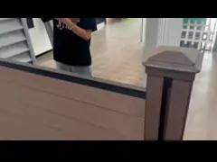 China Smooth Brushed Scratched Fence Wpc Coffee Color  Wpc Garden Fence for sale