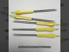 China 304 Stainless Steel Bipolar Needle Electrode with Anti-Slip Plastic Handle for Medical Surgical Procedures for sale