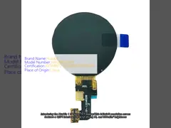 1.3 Inch Round TFT Display 240x240 Resolution 24 pins MCU Interface Driving IC GC9A01 300C/D brightness