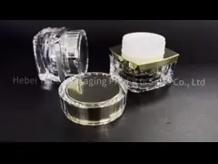 China 30ml & 50ml Cosmetic Cream Jars with Superior Sealing Performance - Gold & Silvery Plastic Containers for sale