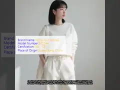 China Off White Polyester Sweatshirt Fabric Lightweight Casual Wear Fabrics 76GSM for sale