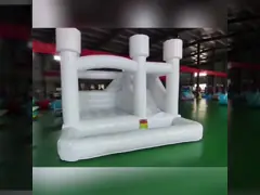 Commerciale bianco gonfiabile Bouncer Castello con diapositiva 0.55mmPVC
