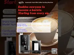 Distributore automatico self-service di caffè al latte fresco 220V 50Hz