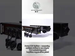 China 6 Channel TR Out XLR Connectors Powercon Power Coupler Distribution Output Box with Plastic Housing Material for sale