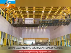 China Customizable L Type Hot Dip Galvanizing Line with 440-460°C Zinc Melt Temperature and 5 m/min Immersion Rate for sale