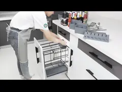 China Multi Function Pull Out Basket Drawer for Cutlery Spice Kitchen Bottle Storage for sale