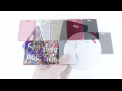 Sublimation Luggage Tag Blanks DIY Print PU Leather Glitter Back Blank Sublimation Luggage Tags