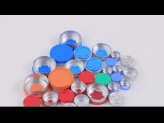 China Custom Color And Logo Aluminium Bottle Caps For Injection Vials Professional Medical for sale
