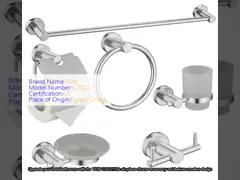 China Modern Design Six-Piece Hotel Chrome Modern Bathroom Accessories Set for sale