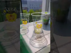 Multi-size PET Cups Wholesale 16oz Transparent Milk Tea & Coffee Cold Drink to Go Plastic Cups