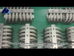 JGX-0956A-72A Aislador de vibración de cuerda de alambre resistente a la corrosión y los impactos para temperaturas extremas