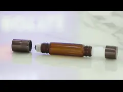 SGP1 Amber Glass Bottle With Roller Ball Insert Plug For Essential Oil No Leakage