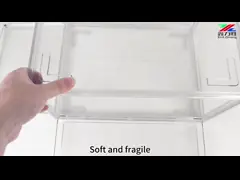 China Custom Transparent Plastic Sneaker Stackable Shoe Storage Boxes Drop Front Acrylic Drawer Type Magnetic Clear Shoe Box for sale