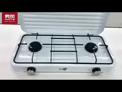 China ECO-GS6002B Double Burner Camping Gas Stove with 2.2kW Heating and Safety Knob Temperature Control for sale