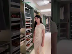 China Pull Down Clothes Organizer Rack with Adjustable Width 474-1164mm and 850mm Height for Wardrobe Space Optimization for sale