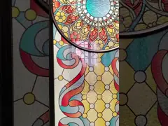 China Energy Saving Fixed Aluminum Frame Window Stained Glass Visual Appeal Thermal Break for sale