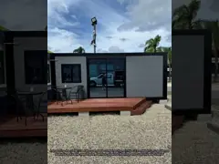 40ft Expandable Container Home with Extended Size 5900*6300*2480mm Bull 30*30 Flat Lamp and 72m² Living Space