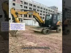 China Latest New Style China Sany Sy65W Exacvator Used Mini Wheel Excavator 6ton EPA CE Certificate Sy65 Second Hand Digger in Stock for sale