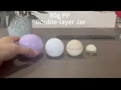 China White 25g PS Plastic Lightweight Spherical Cream Jar with 100% Fresh PET and 20 Days Lead Time for sale