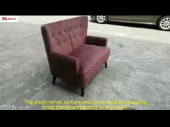 China Wear Resistant Modular Tufted Velvet Upholstered Sofa Sets Yellow Brown For Living Room for sale