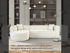 L-shape Compressed Sofa From Living Room 8518