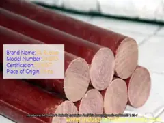 Bakelite Insulation Cotton Rod / Brown Phenolic Rod 1.25-1.40g/Cm3 Density