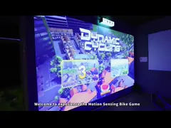 4 Player Racing Motion Sensing Game Dynamic Cycling Projection 1920*1200