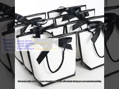 Printable Luxury Paper Shopping Bags In Stock Minimalist INS Style High End Custom