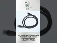 Azul preto 24awg FTP SFTP CAT6A Ethernet Shielded Cable 8 Conductor Patch Cord