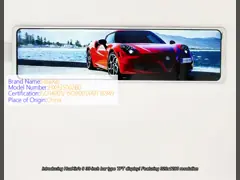 9.35 Inch Bar Type TFT 320X1280 dots  40pins MIPI Interface  1000cd/M2 TFT Display Panel