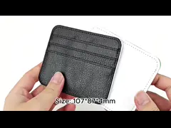 Blank Sublimation Money Card Holder Personalized Leather Business Card Holder