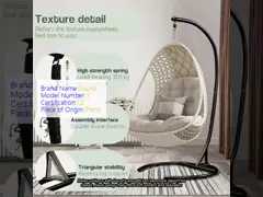 Outdoor Furniture Wrought Iron Hammock Stand Classic and Functional in Black