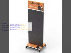 Single Side Metal Pegboard Headphone Display Stand With Hooks for Accessories