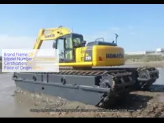 China Defeng Amphibious Track pontoon Excavator floating Pontoon  Q355B pc78 zx120 pc120 Dh225 for sale