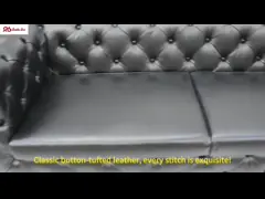 China Premium Italian Leather Sofa with 15 Years Service Life and Scratch Proof Design for Luxurious Home Spaces for sale