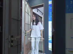 China Slim Frame Interior Casement Aluminum Toilet Door For Kitchen Bedroom for sale