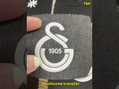 High Quality Custom Silicone Patches Printing 3D Embossed Silicone Printing Logo Heat Transfer Label