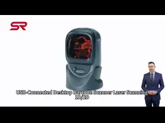 USB 연결 데스크톱 바코드 스캐너 레이저 스캔 1d 2d 소매 사용