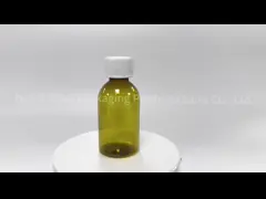China Amber Plastic Medicine Bottles 30ml 60ml with Screw Caps for Light-Sensitive Storage for sale