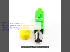 Fiber optic conversion adapter ST/APC female to SC/APC male simplex single mode hybrid adapter