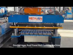 China Double-Layer Roll Forming Machine for Corrugated and Great Wall Style Roof Panels with PLC Control for sale
