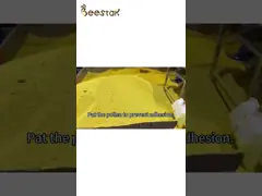 The production process is fully transparent, with no added bee pollen throughout