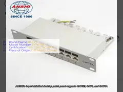 PANNELLO PATCH DA TAVOLO 8 PORTE CAT5E CAT6 CAT6A SCHERMATO 90 GRADI ENTRATA SUPERIORE PUNCH FTP STP