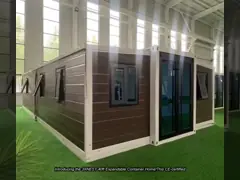40ft Expandable Container Home with Folding Size 11800 × 6220 × 2480mm Extended Size 5900*6300*2480mm and Bamboo Plywood Ground Main Frame