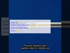 China Medical Grade 304 Stainless Steel Capillary Tube 0.1-0.3mm ID with ISO 13485 Certification for sale