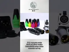 China Small XLR Power Connector Outdoor Waterproof 3 Pin Male Plug Connector 3-core waterproof XLR male cable connector with chrome plated housing and gold plated contacts for sale