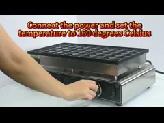 Cina 50 PZ Produttore Commerciale di Poffertjes Elettrico Macchina per Pancake Rivestimento Antiaderente Corpo in Acciaio Inossidabile Macchina per Snack per Snack Bar in vendita