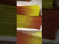 China Customized Double tone  Aluminium Chain Link Wire Mesh coil Curtain ceiling  for Hotel or restaurant interior  architectural decoration for sale