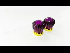 China Special Shape Purple Gold Perfume Bottle Cap 29.3mm Height 32.3mm Width Customizable Design for sale