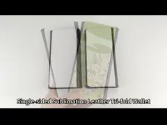 Tri-fold Sublimation Wallet Blanks Custom Print Men's Women's Leather Blank Sublimation Purse